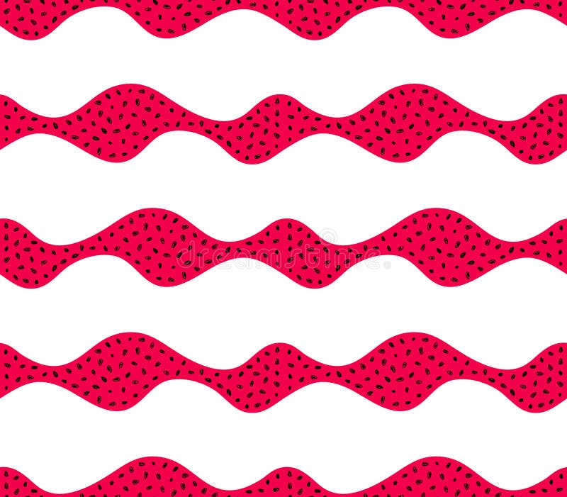 Vector Seamless Pattern with Abstract Textured Waves. Curve Shapes with ...