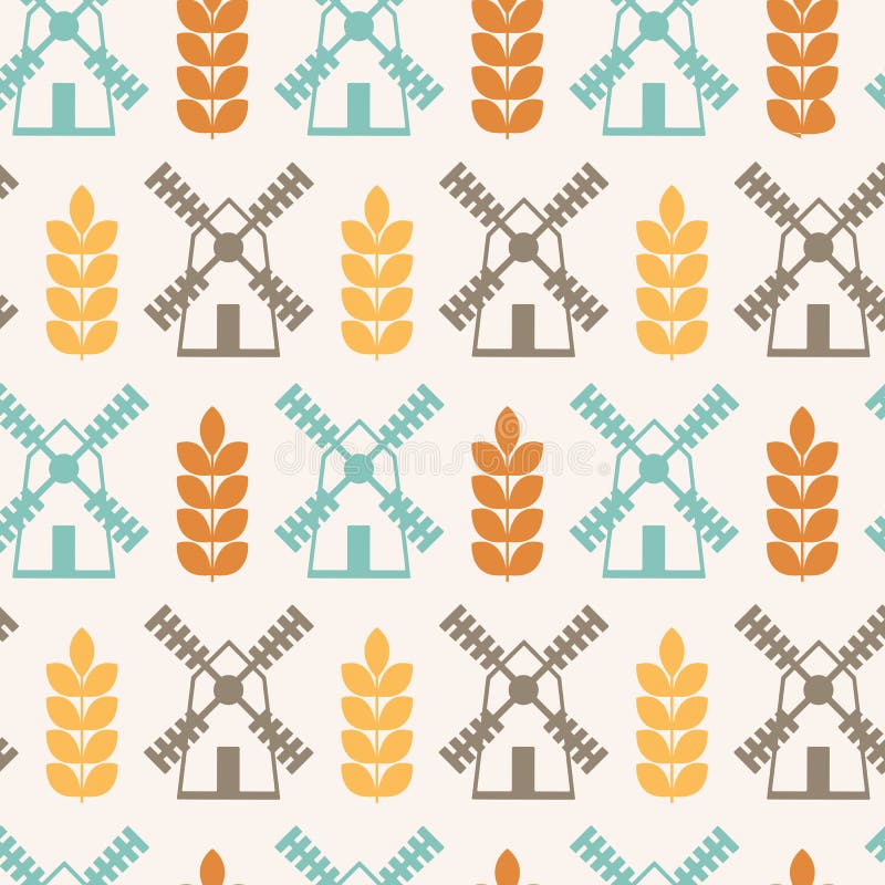 Vector Seamless Pattern on Agricultural Theme Stock Vector ...