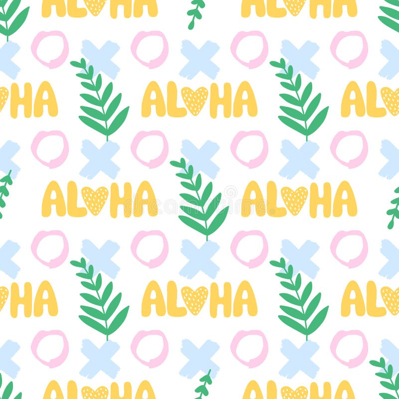 Vector Seamless Pattern. Aloha, Rounds, Spots. Exotic Background Stock ...