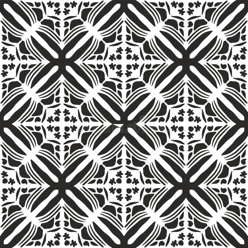 Vector Seamless Pattern with Amazing Symmetrical Background Stock ...