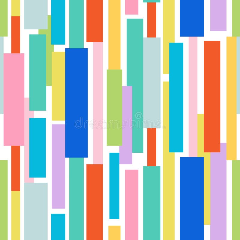 Vector Seamless Pattern in Applique Style with Colorful Rectangles ...
