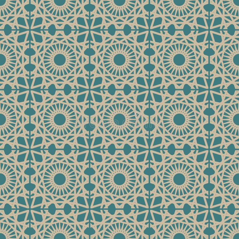 Vector Seamless Pattern in Arabic Style in Pastel Colors Stock Vector ...