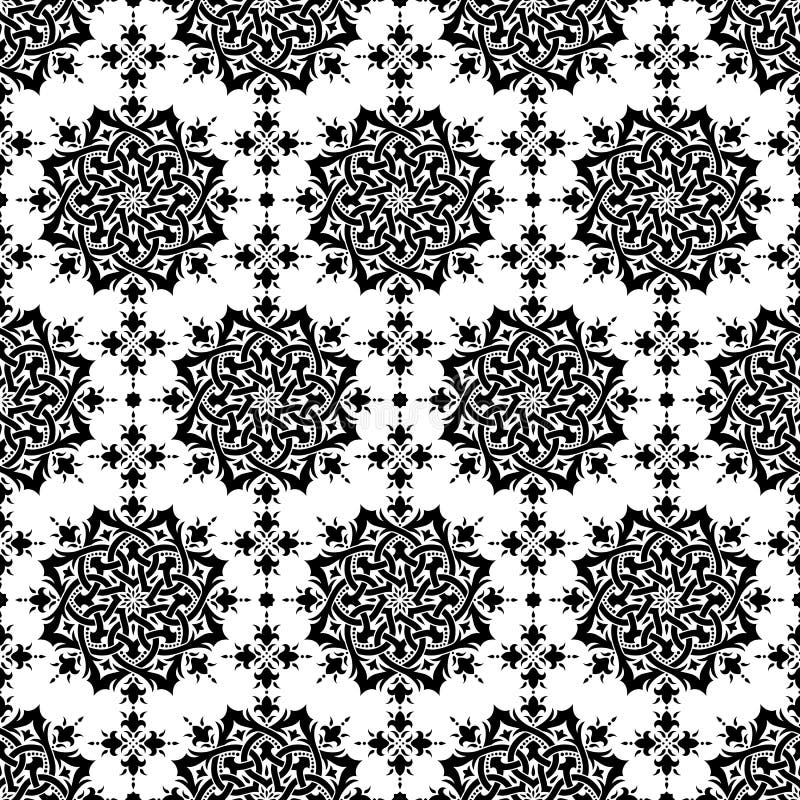 Vector seamless pattern stock vector. Illustration of baroque - 86386388