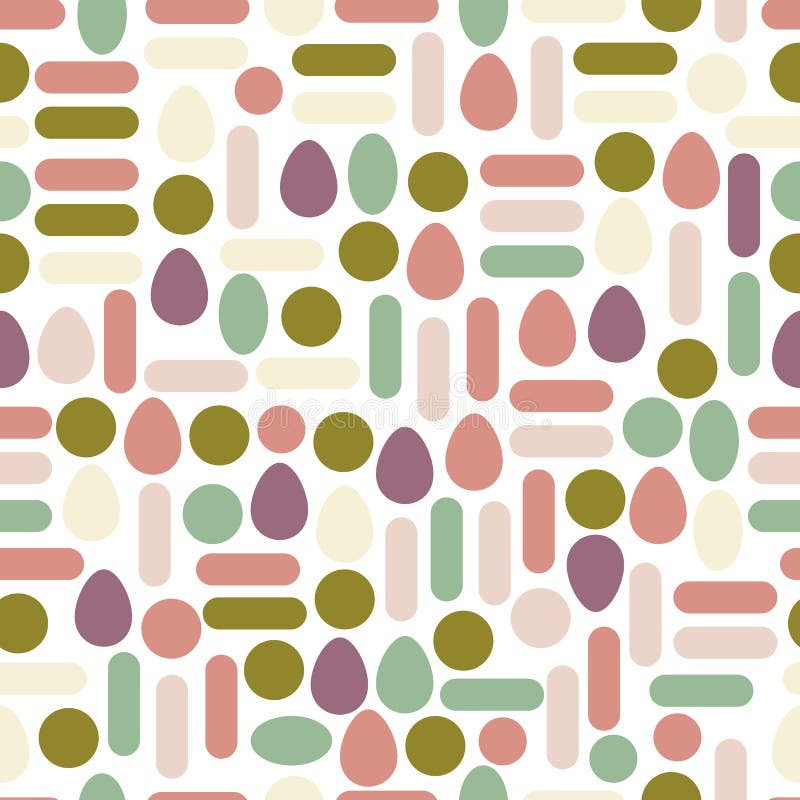 Vector Seamless Pattern Background with Shapes. Stock Vector ...