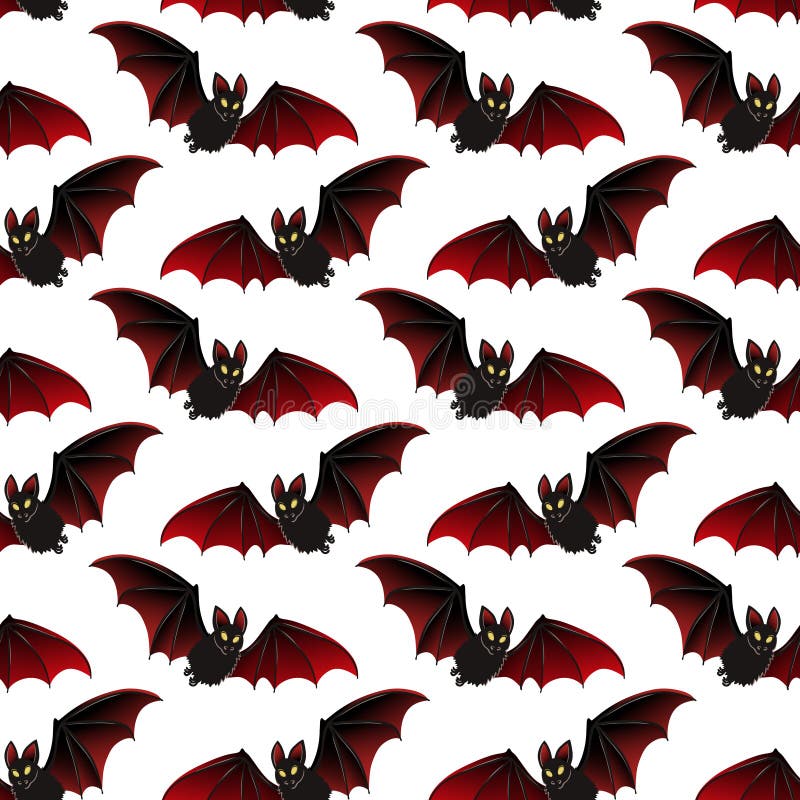 Vector Seamless Pattern with Bats. Halloween Illustration Stock Vector ...