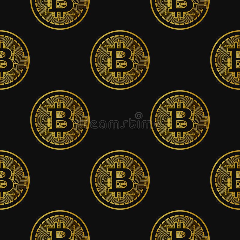 Vector Seamless Pattern with Bitcoins. Stock Vector - Illustration of ...
