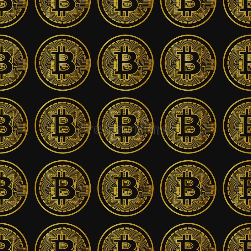 Vector Seamless Pattern with Bitcoins. Stock Vector - Illustration of ...