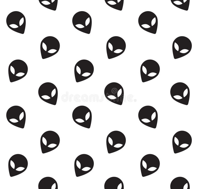 Seamless Cartoon Alien Head Pattern Stock Illustrations – 420 Seamless ...