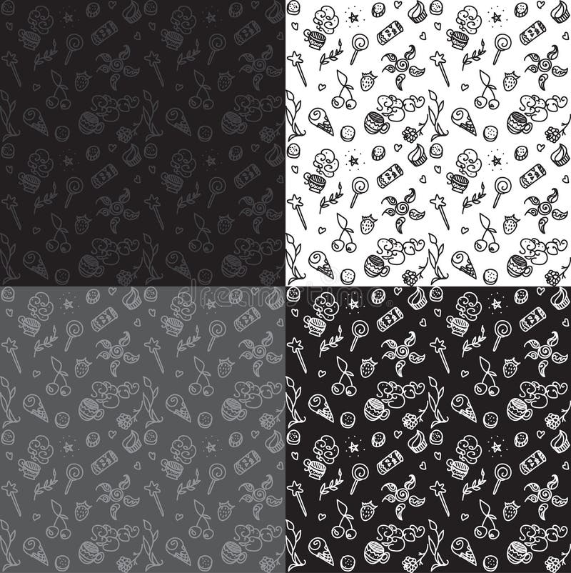 Vector seamless pattern stock illustration. Illustration of frreehand ...