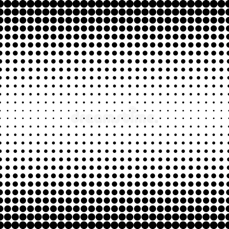 Vector Seamless Pattern, Black & White Halftone Transition Stock Vector ...