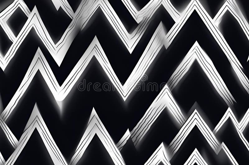 Vector Seamless Pattern Black and White Jagged Edges Stock Illustration ...