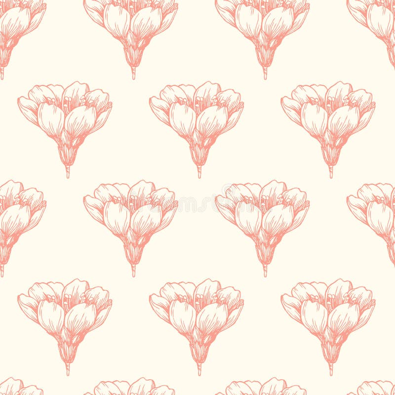 Vector Seamless Pattern with Blooming Almond Stock Vector ...