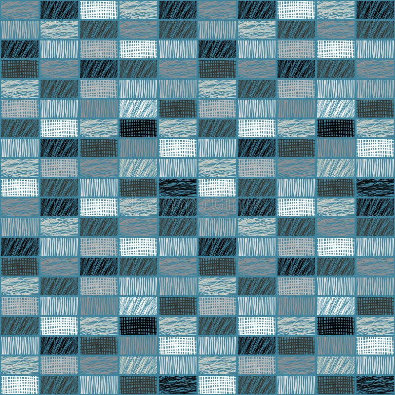 Vector Seamless Pattern, Blue Repeat Background Stock Vector ...