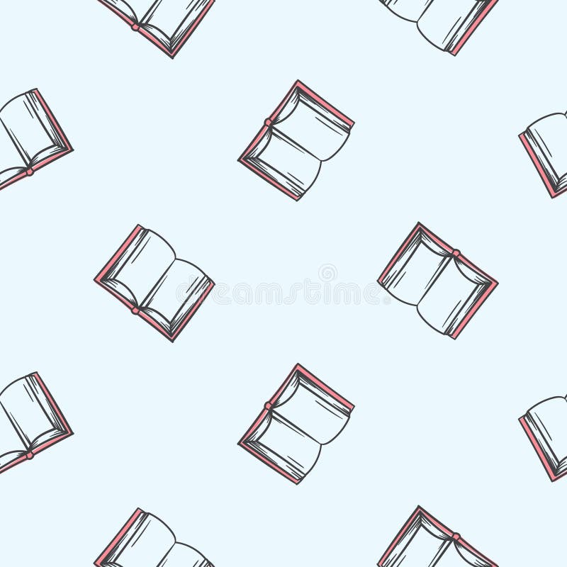 Vector Seamless Pattern with Book Icon. Background Related To Learning ...