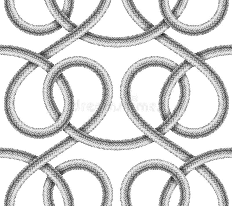 Vector Seamless Pattern of Braided Cable Stock Vector - Illustration of ...