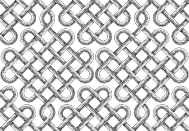 Vector Seamless Pattern of Braided Cable Stock Vector - Illustration of ...