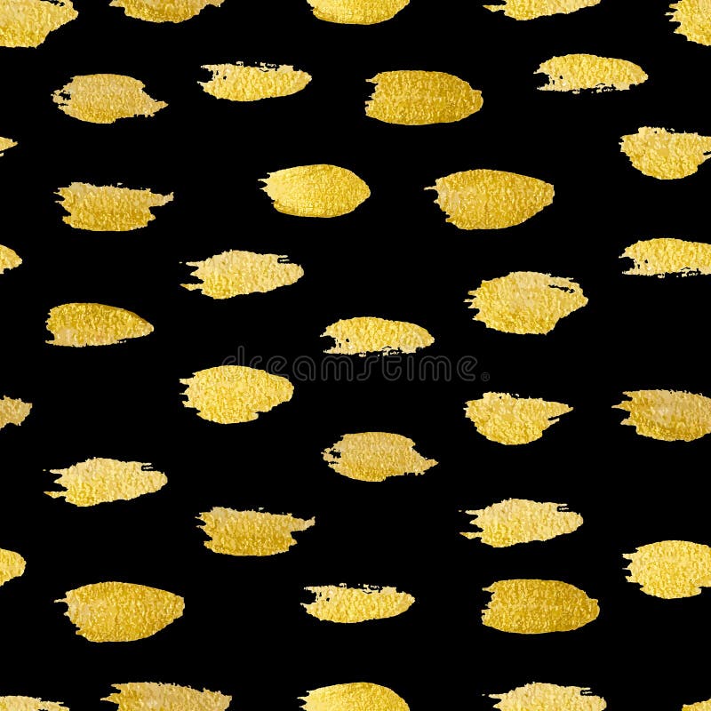 Vector Seamless Pattern with Brush Stroke Gold . Gold Brush, Spa Stock ...