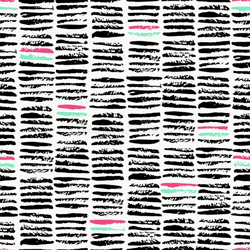 Vector Seamless Pattern with Brush Strokes. Stock Vector - Illustration ...