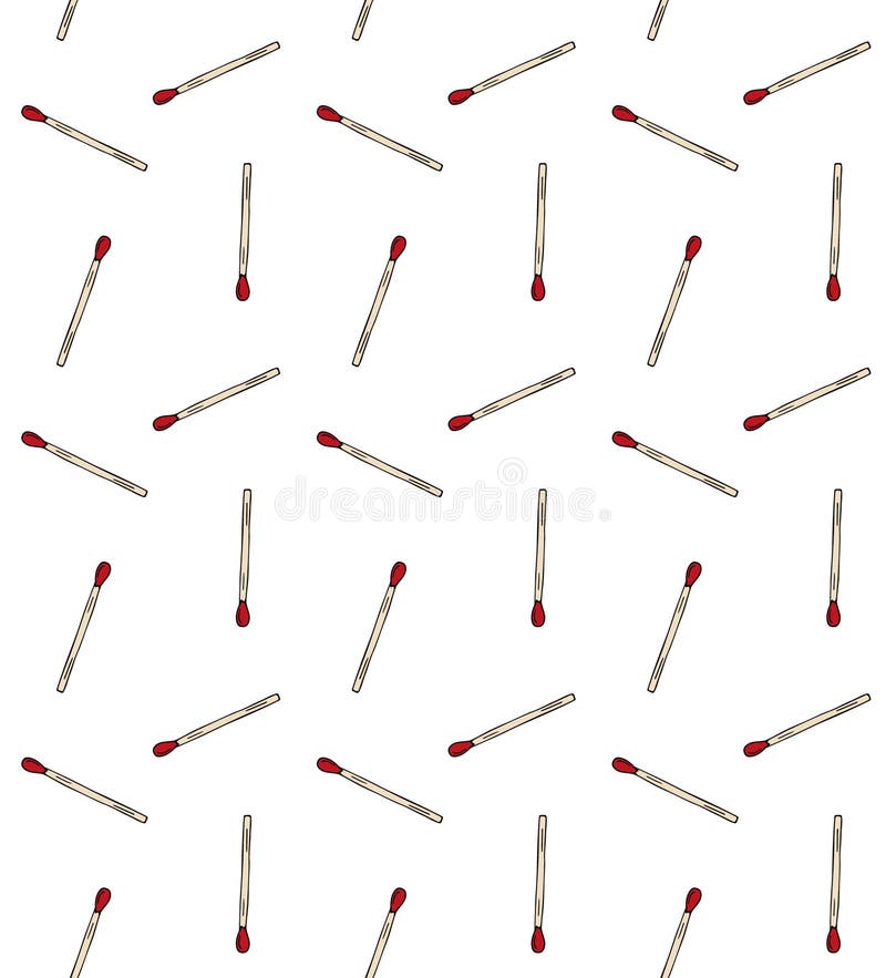 Vector Seamless Pattern of Burning Match Stock Vector - Illustration of ...