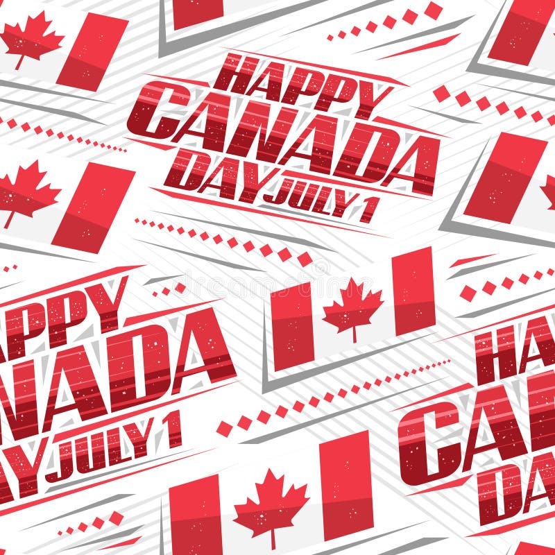 Vector Seamless Pattern for Canada Day Stock Illustration ...