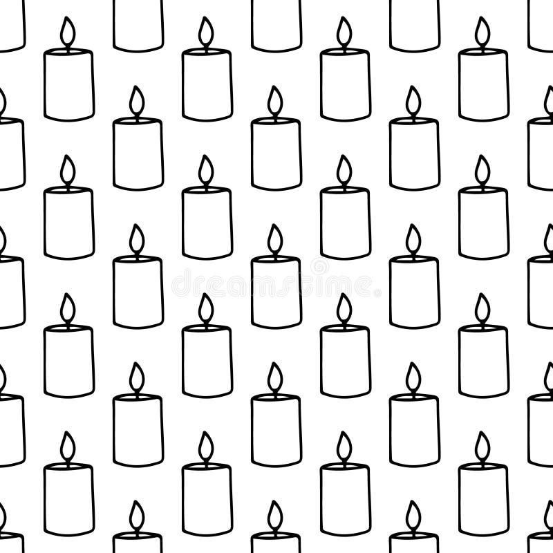 Vector Seamless Pattern with Candles. Vector Graphics Stock Vector ...