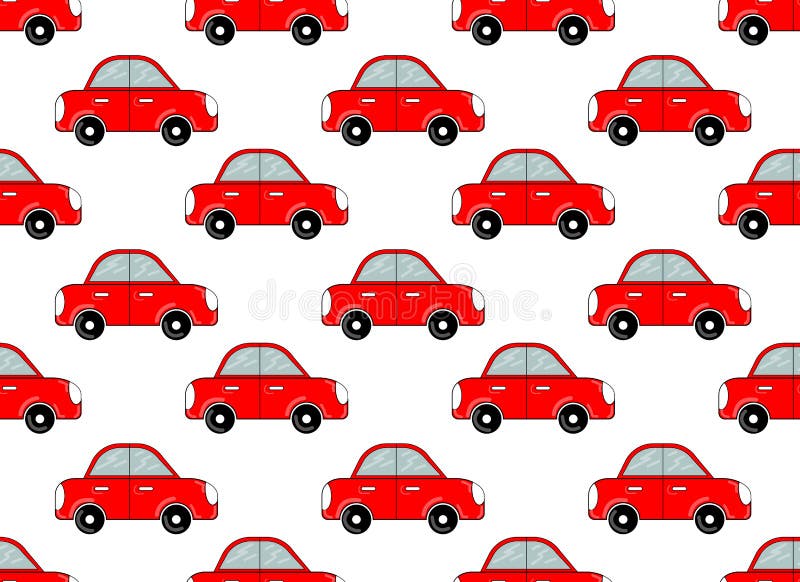 Vector Seamless Pattern with Car. Surface for Wrapping Paper, Shirts ...