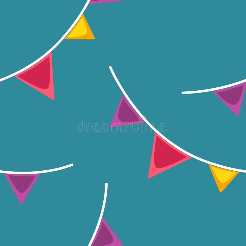 Vector Seamless Pattern with Cartoon Festive Flag Stock Vector ...