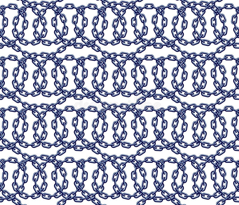 Vector Seamless Pattern of Chains in Flat Style Stock Vector ...
