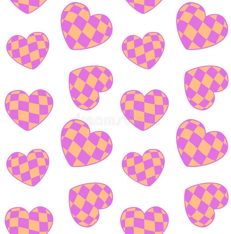 Checkered Heart Pattern stock vector. Illustration of love - 16997300