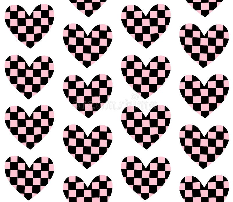 Checkered Heart Pattern stock vector. Illustration of love - 16997300