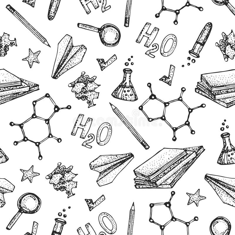 Vector Seamless Pattern of Chemistry Science Theory and Bonding Formula ...