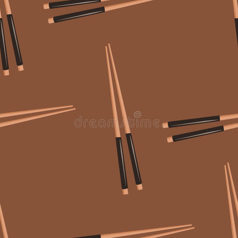 Vector Seamless Pattern with Chopstick. Beautiful Food Design Elements ...