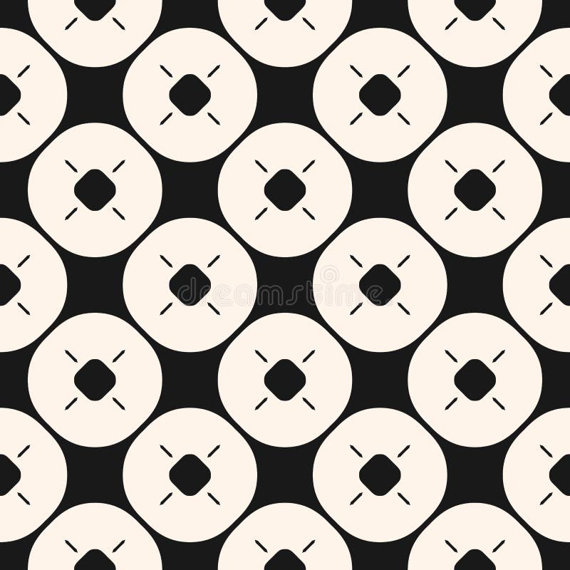 Vector Seamless Pattern with Circles, Lines, Grid. Funky Geometric ...