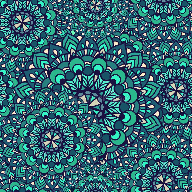 Vector Seamless Pattern of Circular Texture. Stock Vector ...