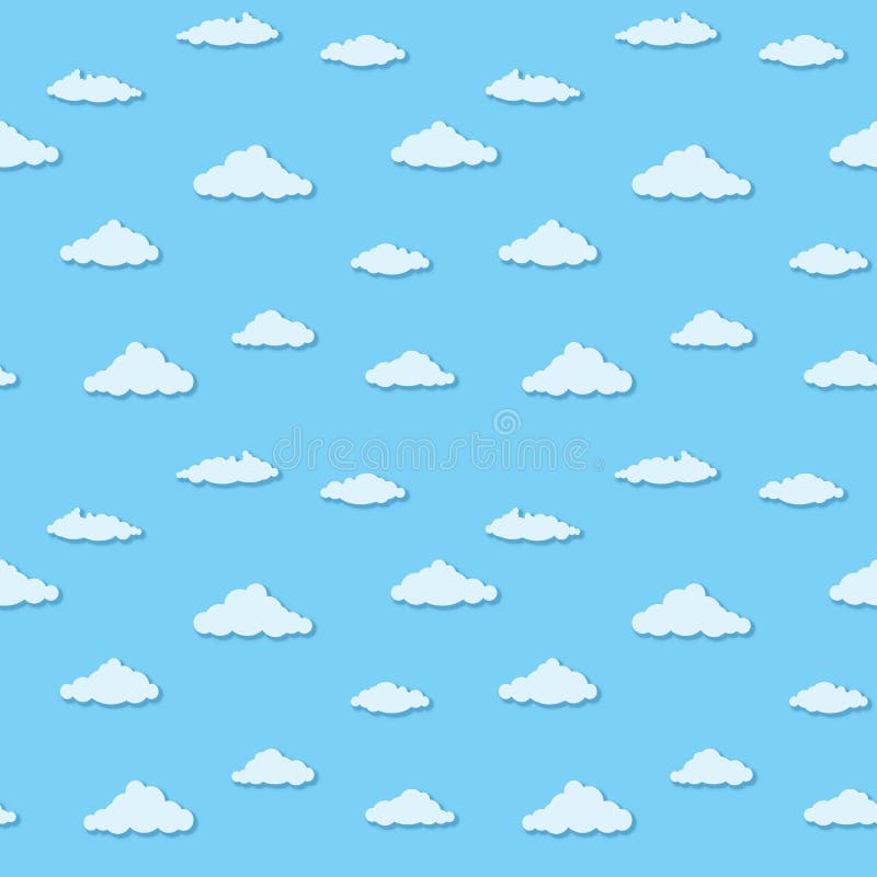 Seamless Background Clouds on Sky Stock Vector - Illustration of ...