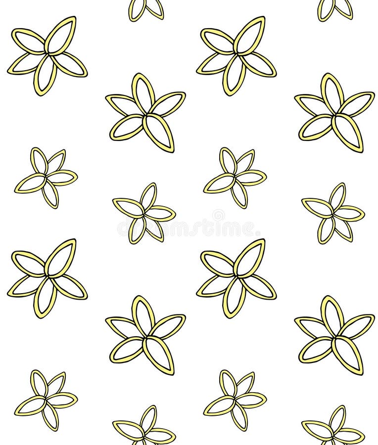 Vector Seamless Pattern of Coconut Flower Stock Illustration ...
