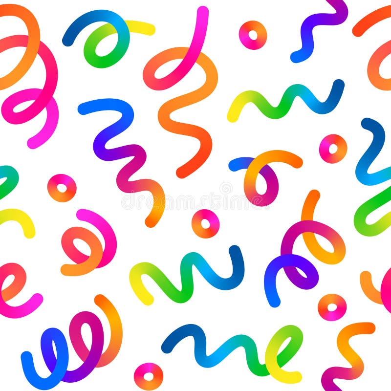 Vector Seamless Pattern with Color Confetti. Abstract Background with ...