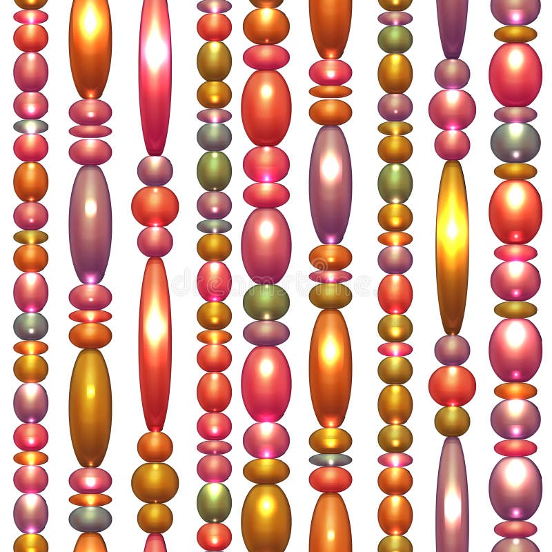 Vector Seamless Pattern with Colored Beads Stock Vector - Illustration ...