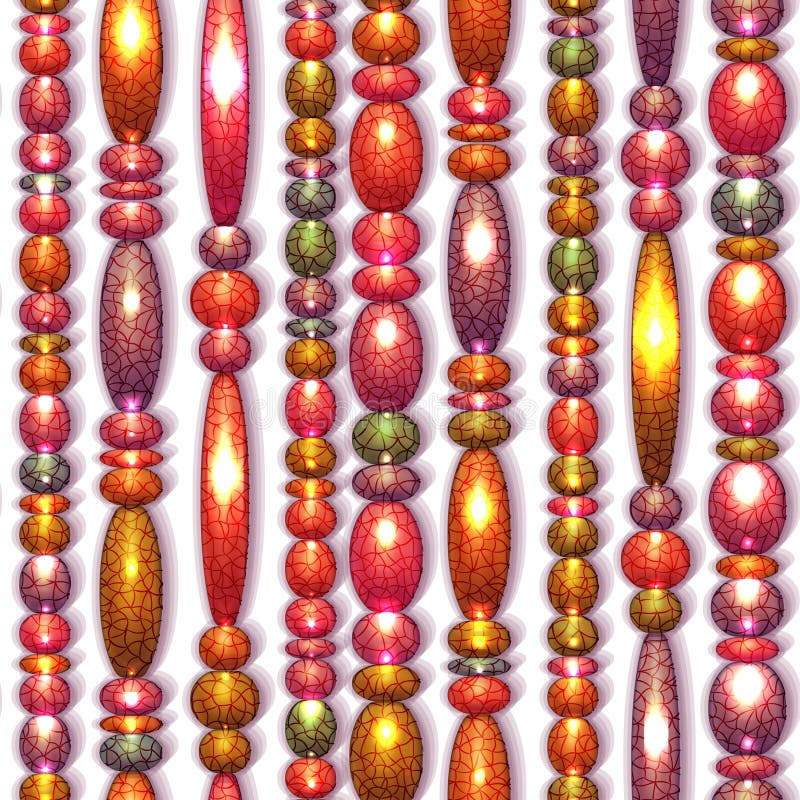 Vector Seamless Pattern with Colored Beads Stock Vector - Illustration ...