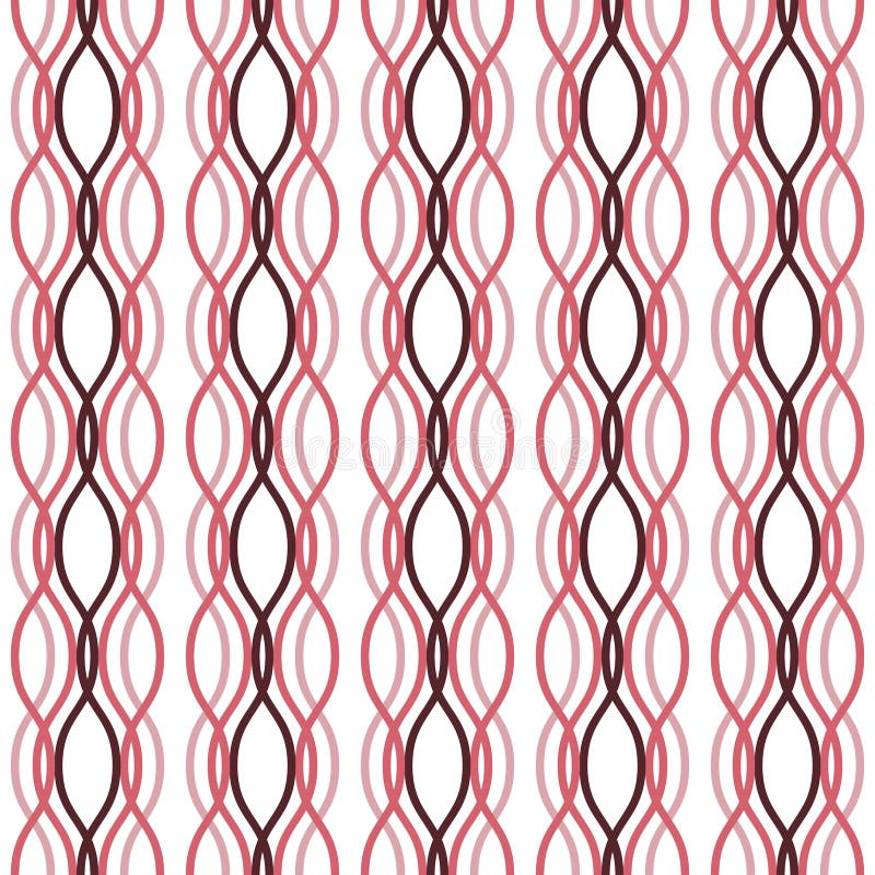 Vector Seamless Pattern. Colored Vertical Wavy Lines Intertwined on a ...