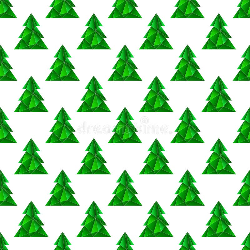 Vector Seamless Pattern with Colorful Christmas Tree from Triangles ...