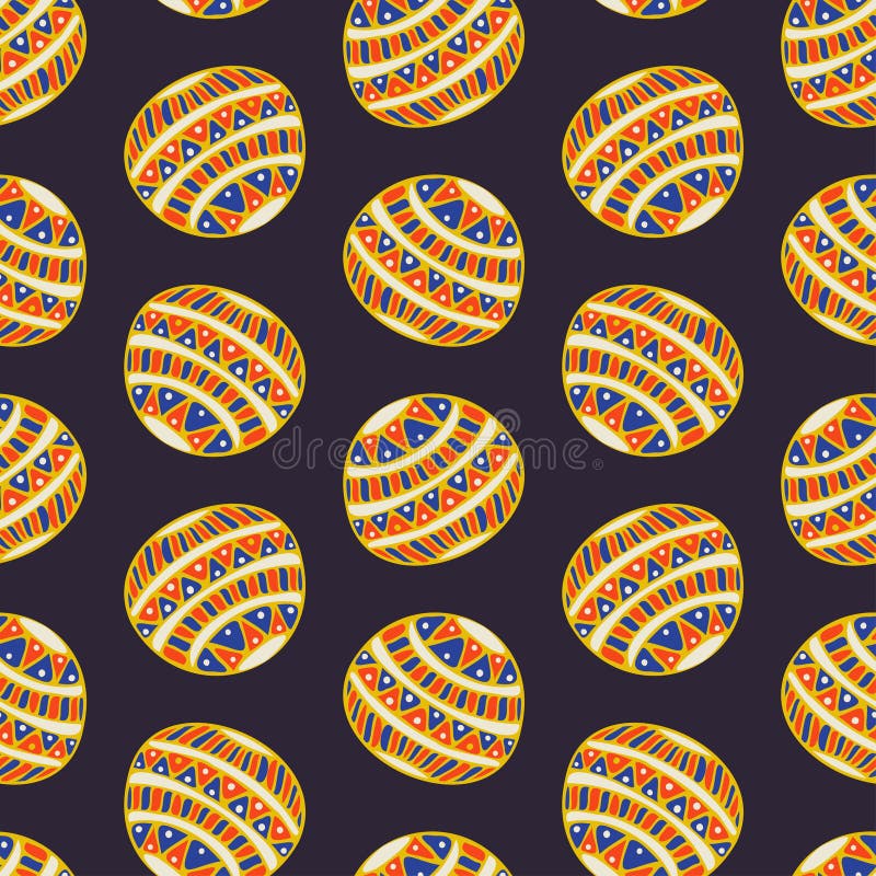 Vector Seamless Pattern Colorful Design of Abstract Ornamental Balls ...