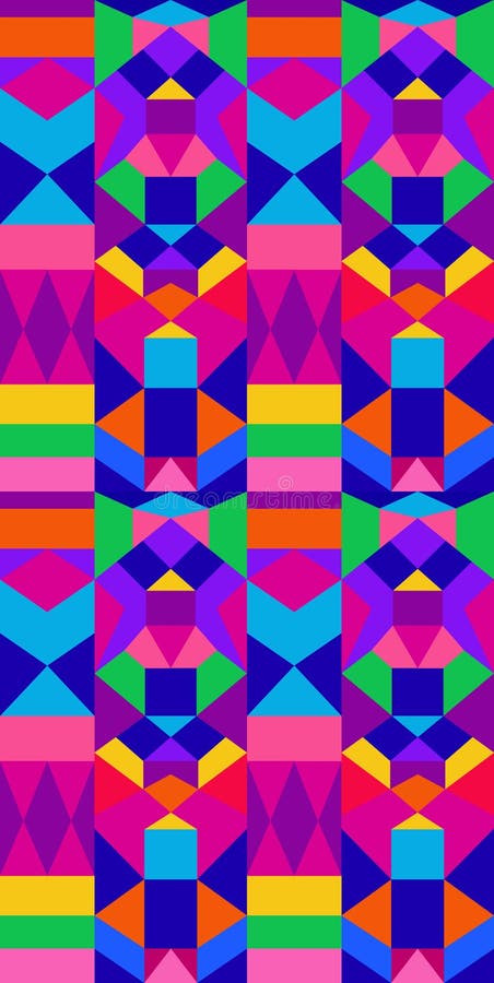 Vector Seamless Pattern Colorful Geometric Vector Stock Vector ...