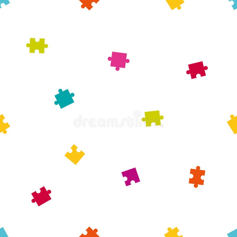 Seamless (repeatable) Puzzle Pieces Pattern Stock Vector - Illustration ...