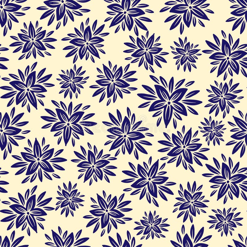 Vector Seamless Pattern Colorful Tender Design of Lined Silhouettes ...