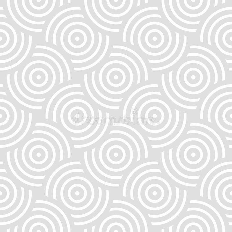 Vector Seamless Pattern with Concentric Circles. Geometric Abstract ...