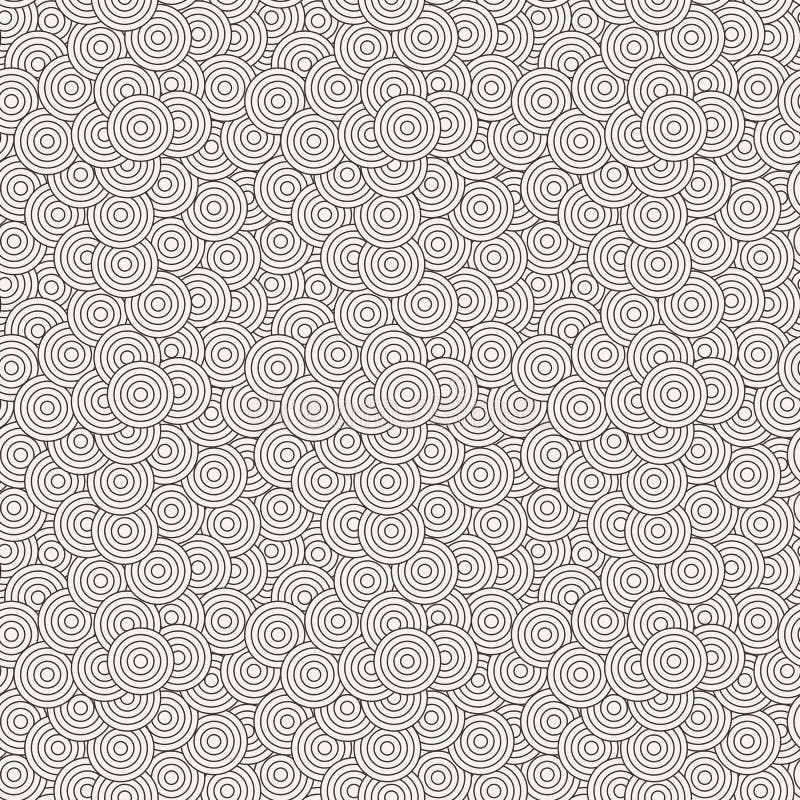 Vector Seamless Pattern Of Concentric Circles Stock Vector