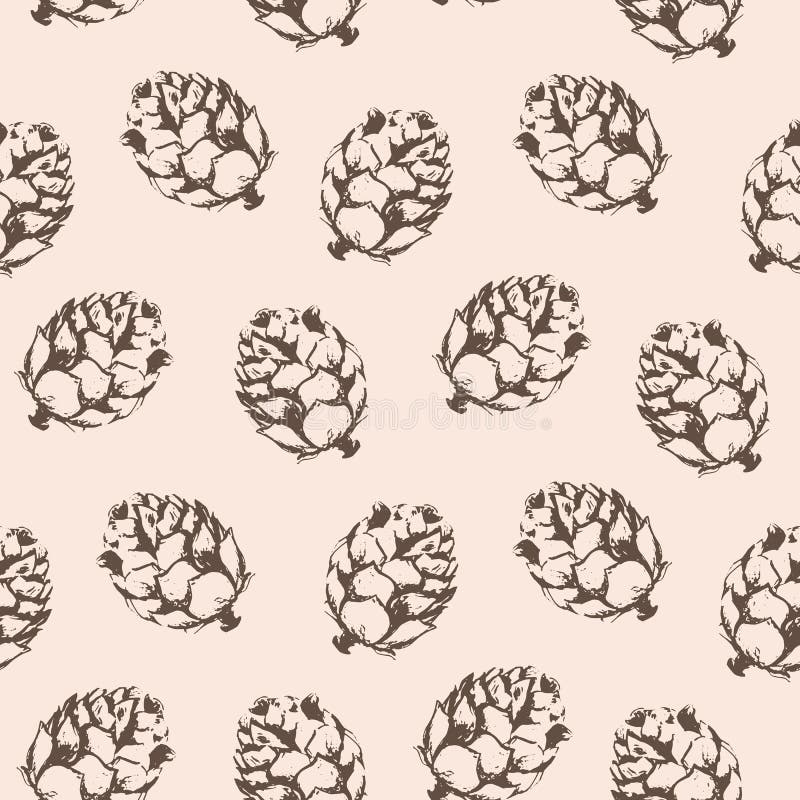 Vector Seamless Pattern with Cones. Stock Vector - Illustration of ...