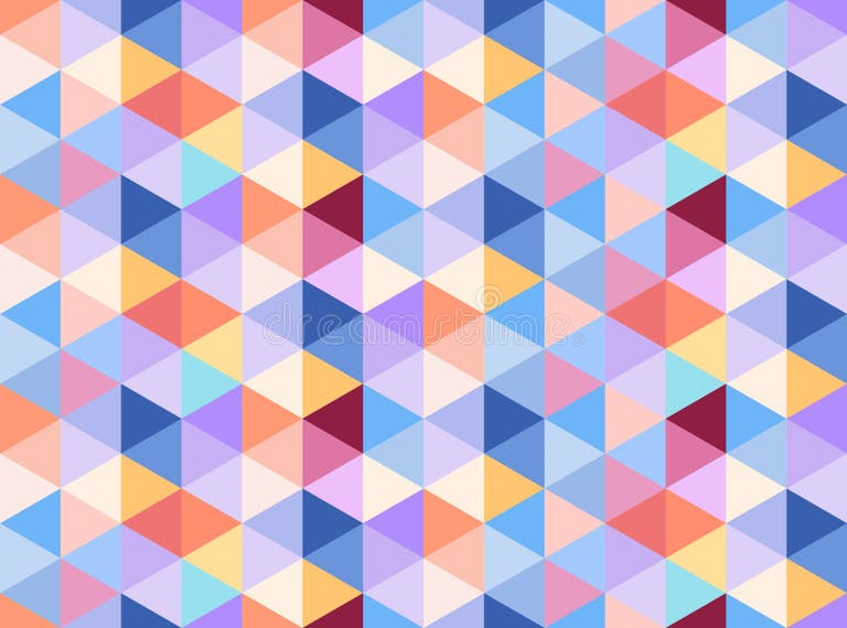 Colorful Seamless Pattern Consisting of Warm and Cold Colors Triangles ...
