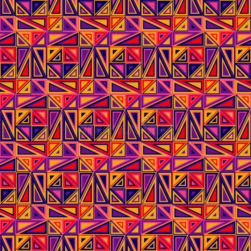 Vector Seamless Pattern Consists Of Geometric Elementsthe Elements Have A Triangular Shape And